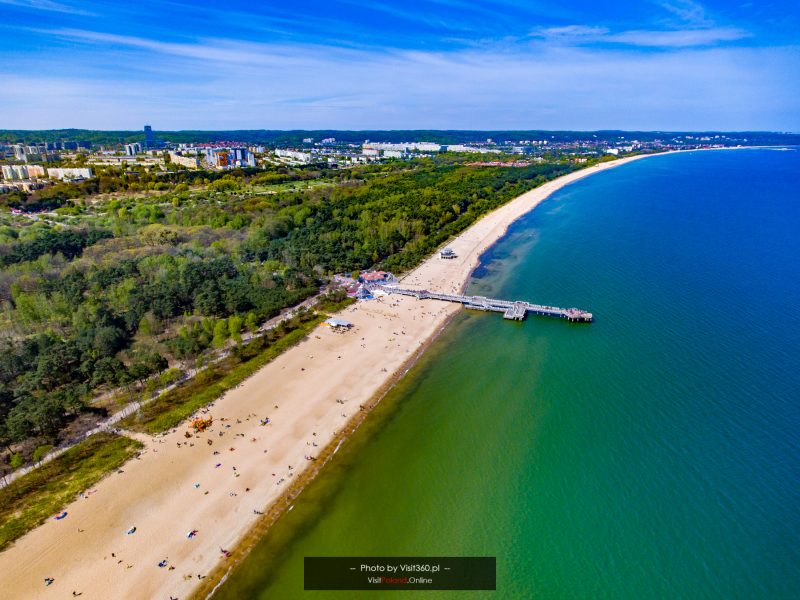 Gdańsk - Plaża i molo Brzeźno - zdjęcia z drona 2019-05-01 | Visit360 ...